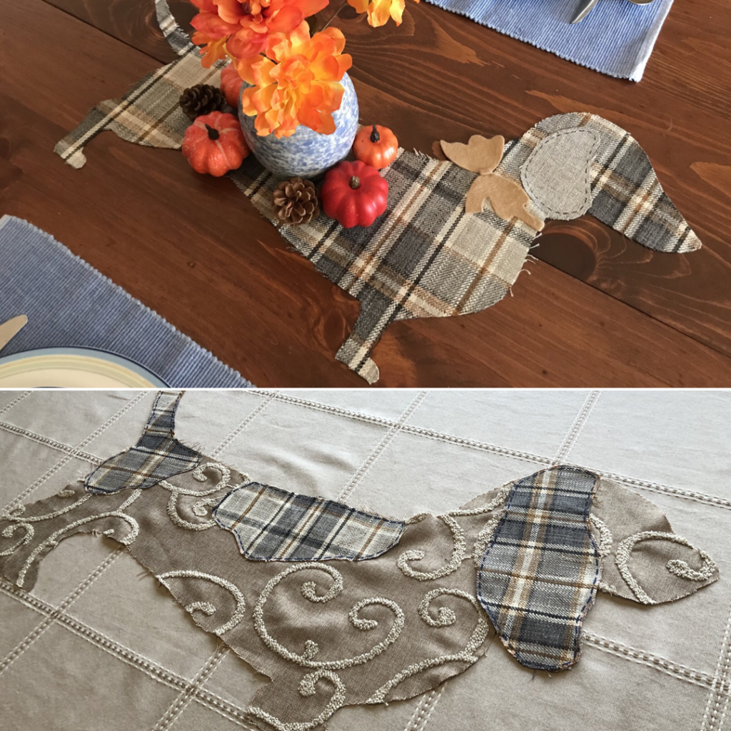 DIY Dog Silhouette Table Runner