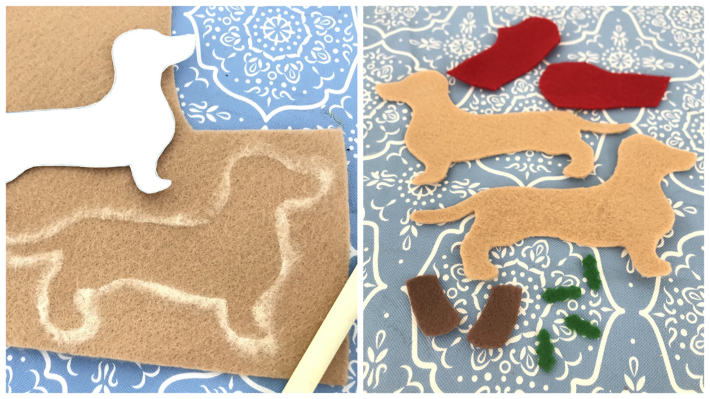 DIY Festive Felt Dachshund Ornament