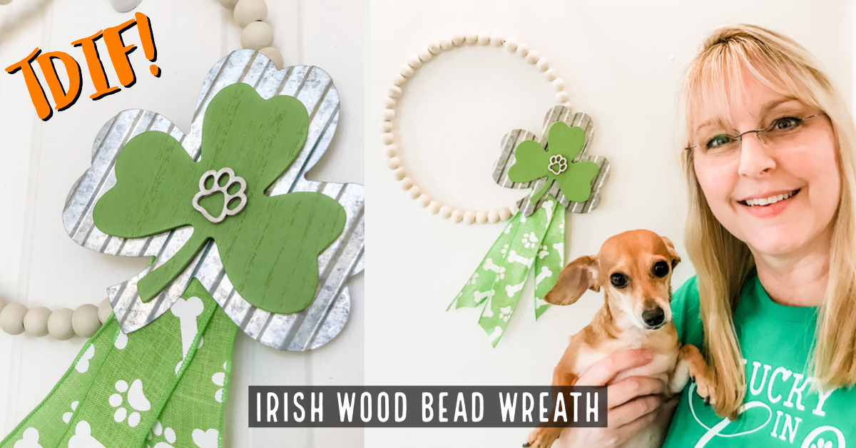 DIY Irish Wood Bead Wreath