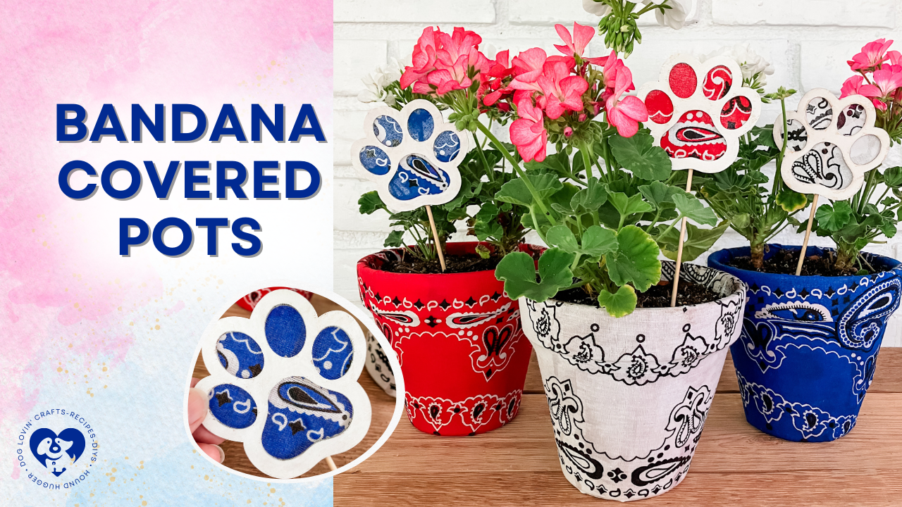 DIY Patriotic Bandana Covered Planters