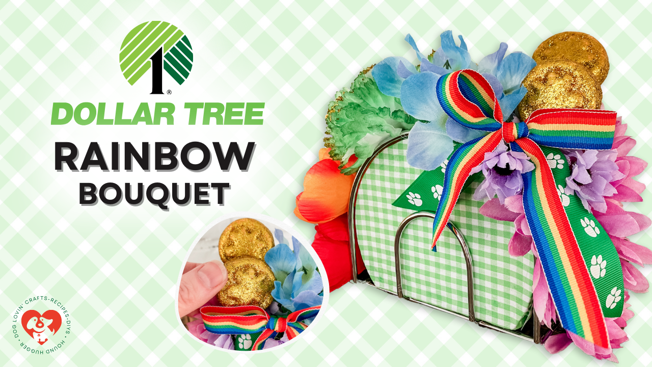 Dollar Tree DIY Rainbow Bouquet